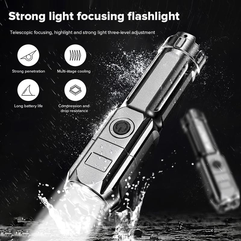 Powerful Flashlight Rechargeable Tactical LED Flashlight USB - TikTok ...