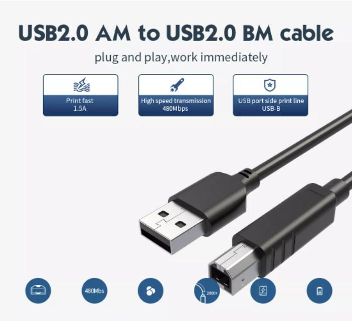 Printer Data line cable 1.5M 3M 5M 10M connected to computer - TikTok ...