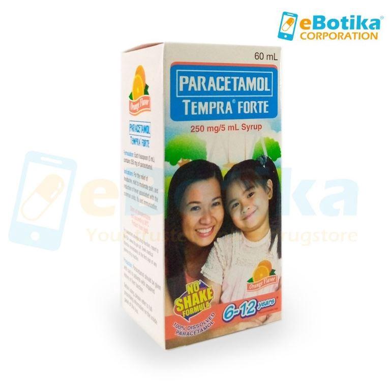 Tempra Forte 6 - 12 years old 250mg/5ml Syrup 60ml - Orange Flavor ...